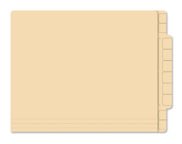 FILE RIGHT Plain Service File Folder w/ Extended Tab